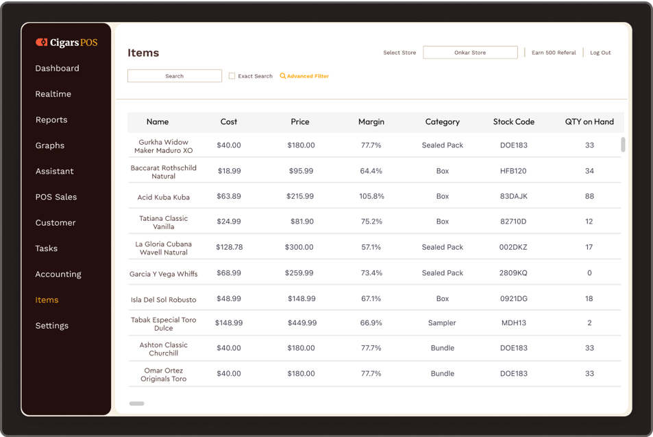 Cigars POS | Schedule a Demo